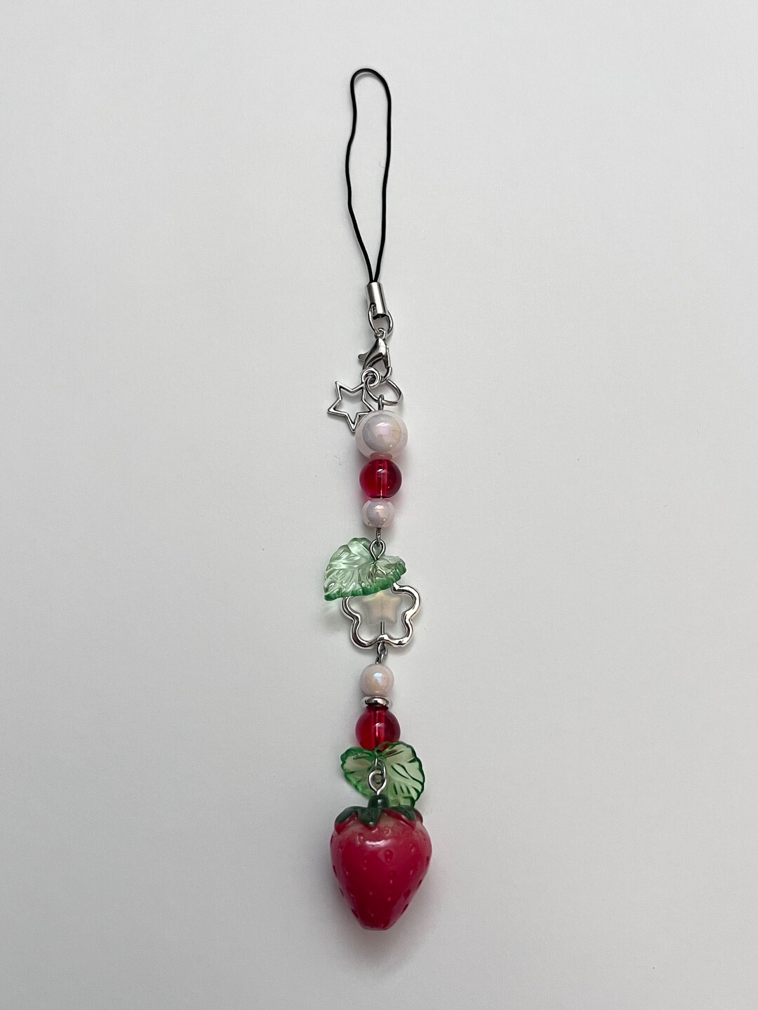 Strawberry Phone Charm - Etsy