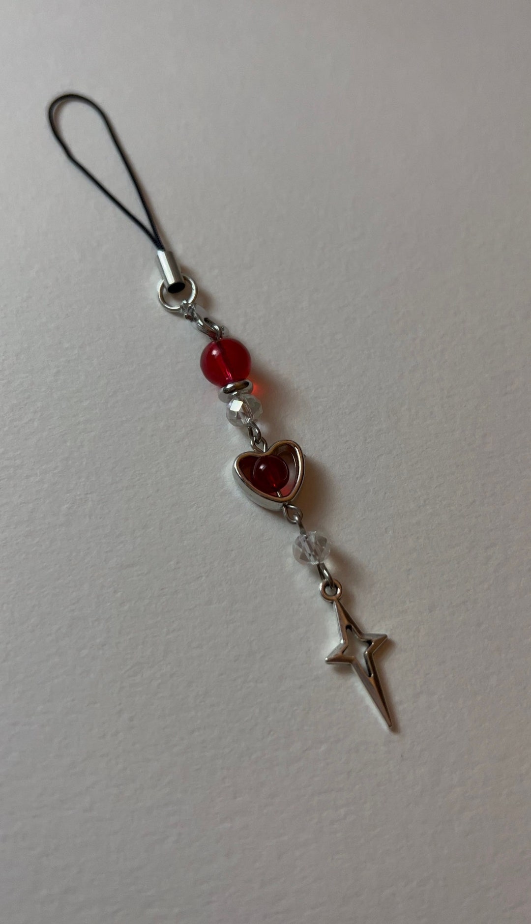 Scarlet Heart Phone Charm - Etsy
