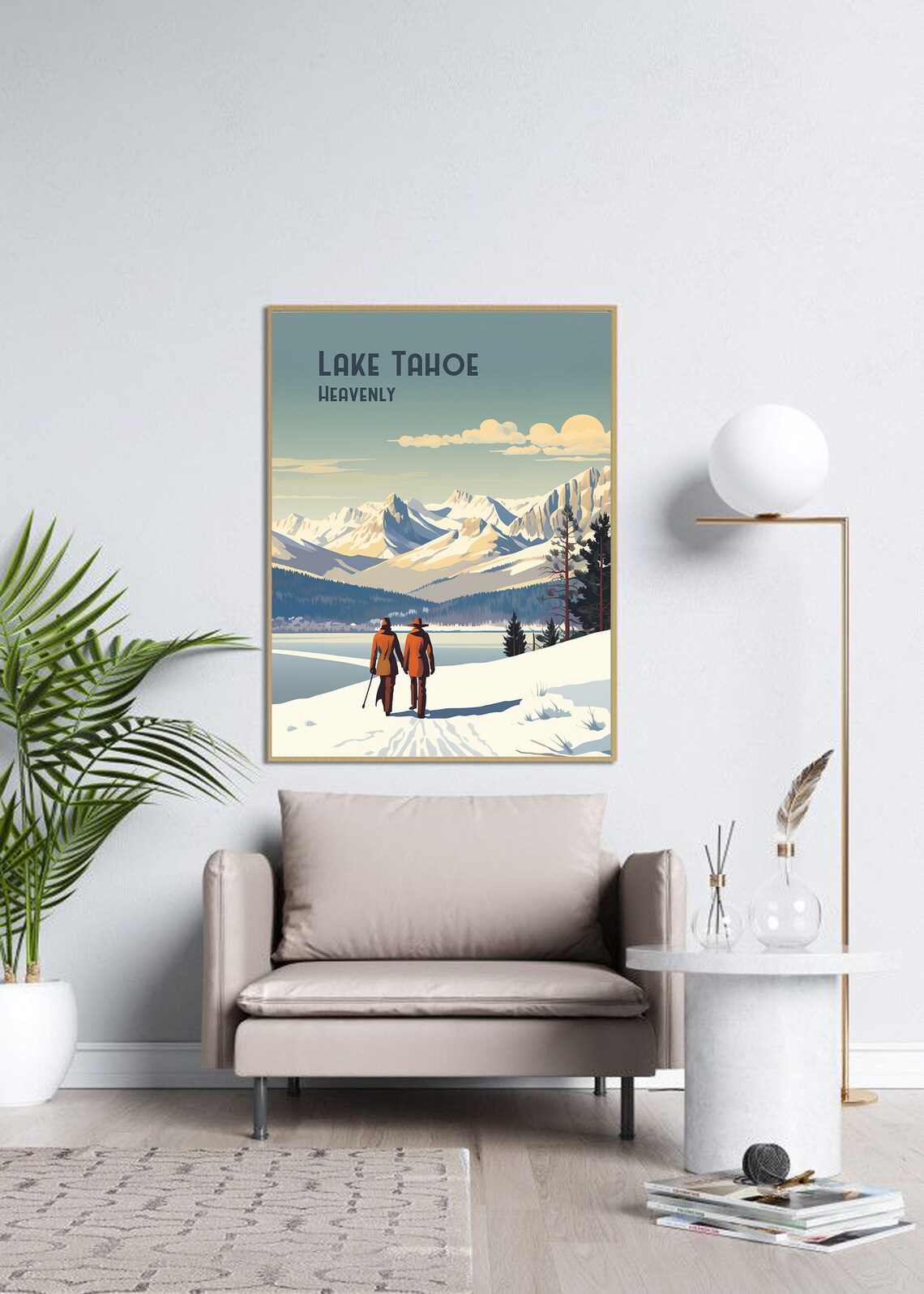 Vintage Wedding Poster Ski Poster California Skiing Lake - Etsy