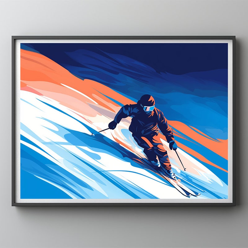Ski Art - Etsy