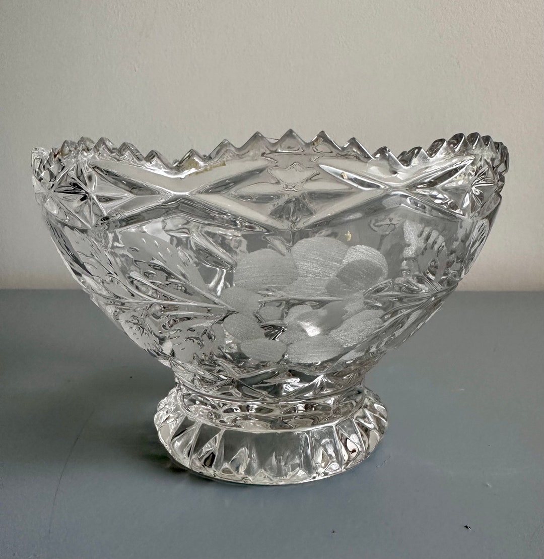 Vintage Lead Crystal Candy Dish - Etsy