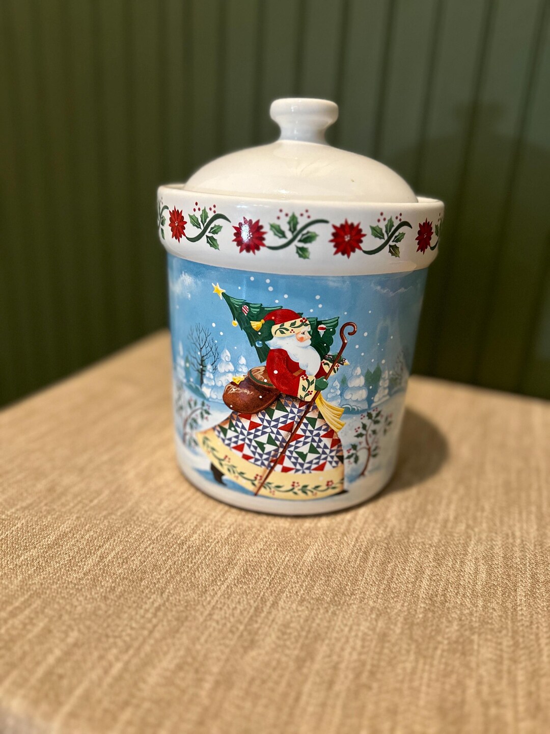 Heartwood Creek Santa Canister by Jim Shore - Etsy