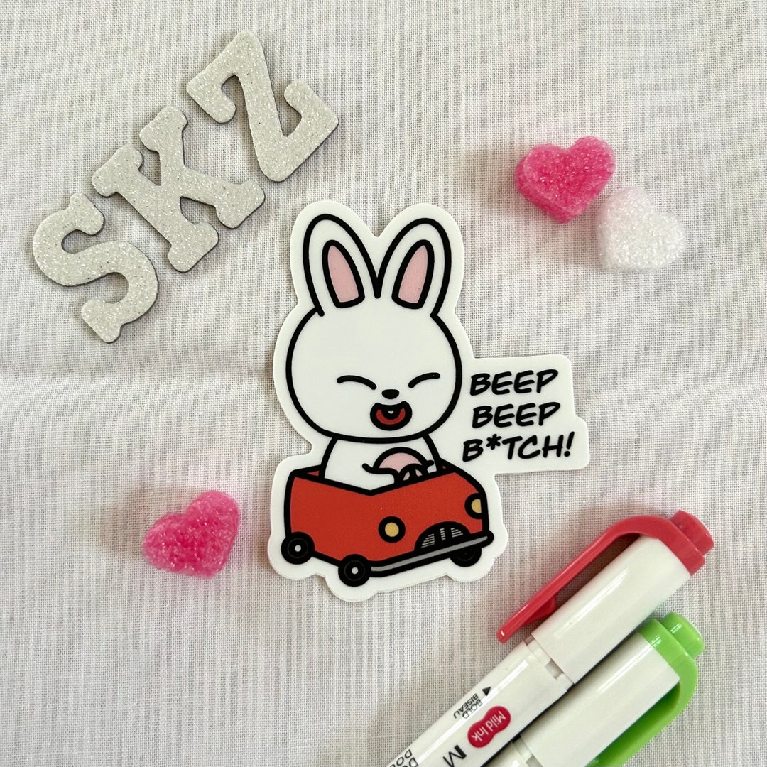 Stray Kids Skzoo Lee Know Leebit Beep Beep B*tch Sticker - Etsy