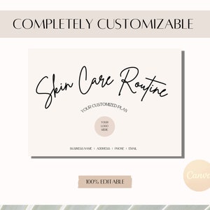 Editable Esthetician Template Skincare Routine Aftercare Card Edit in ...