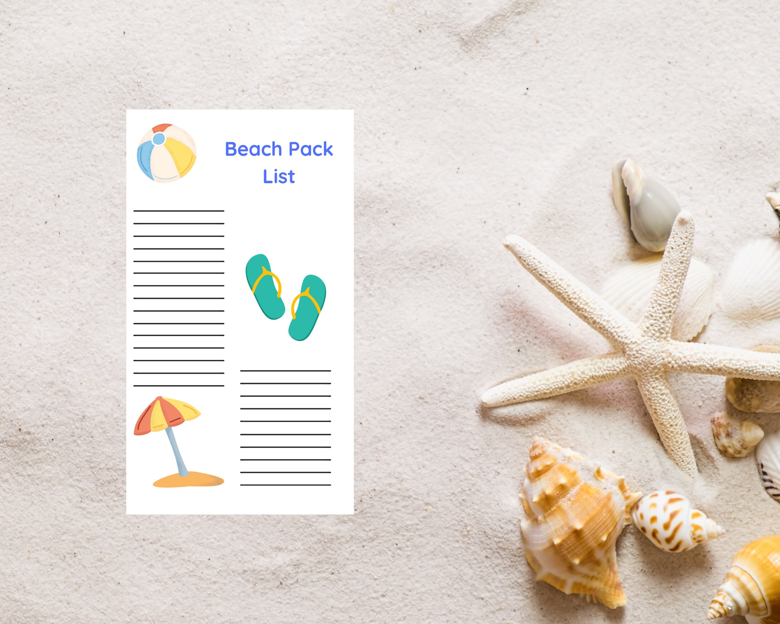 5 Summer Fun Digital Download Bundle to Do List/beach Pack List/camp ...