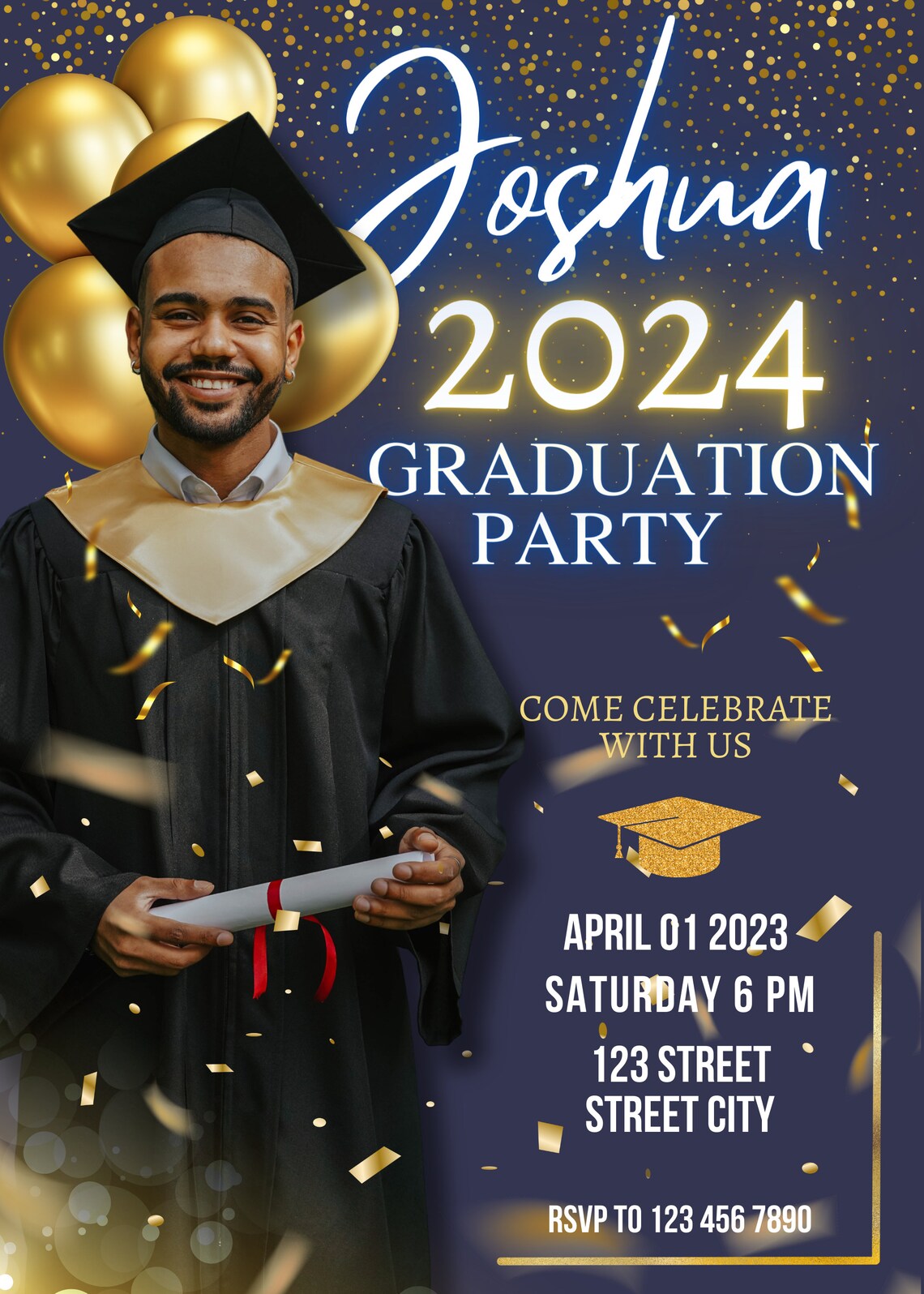 Graduation Invitation Party Graduation Party Graduation Flyer Template ...