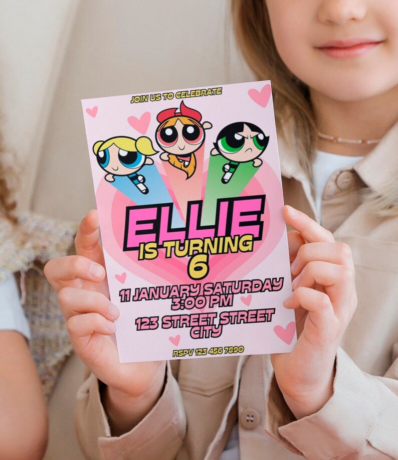 Birthday Invitation Powerpuff Girls Birthday Invitation Template ...