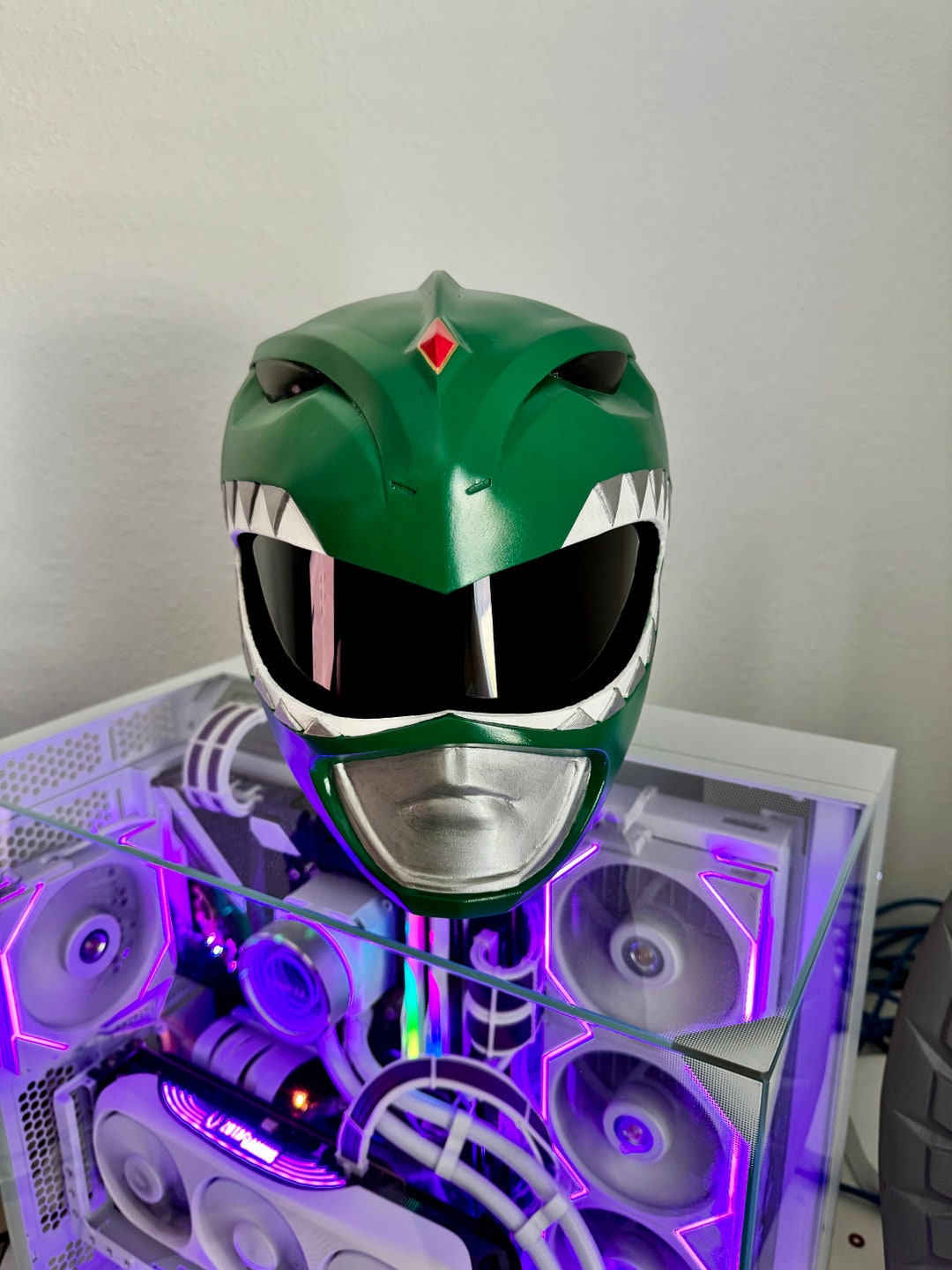 MMPR Green Ranger Helmet . - Etsy