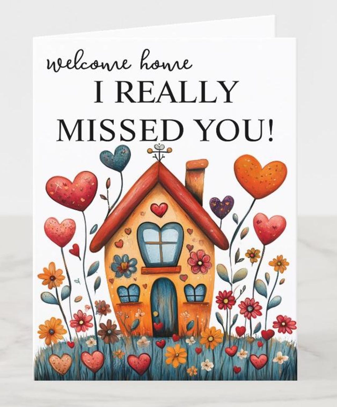 Welcome Home Card, Welcome Home Greeting Card, I Really Missed You, I ...