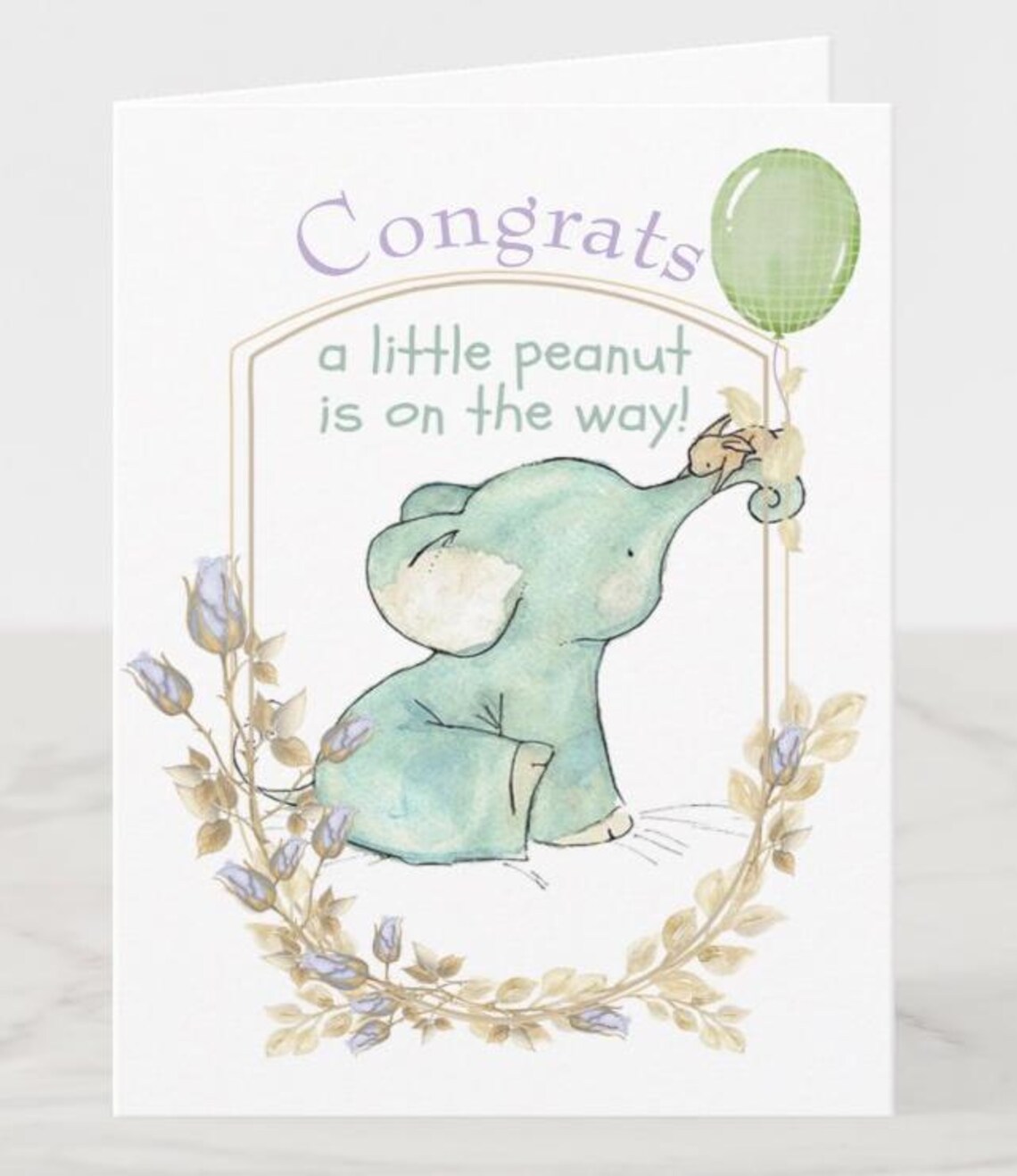 Congratulations Card, Congrats, Little Peanut, Welcome Baby, Baby ...