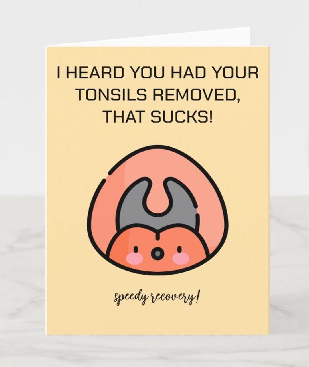 Speedy Recovery Card, Tonsillectomy, Feel Better, Humorous Cards, Funny ...