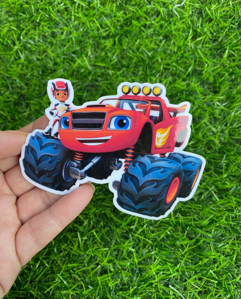Blaze and the Monster Machines, Water Bottle Sticker, Stickers, Laptop ...