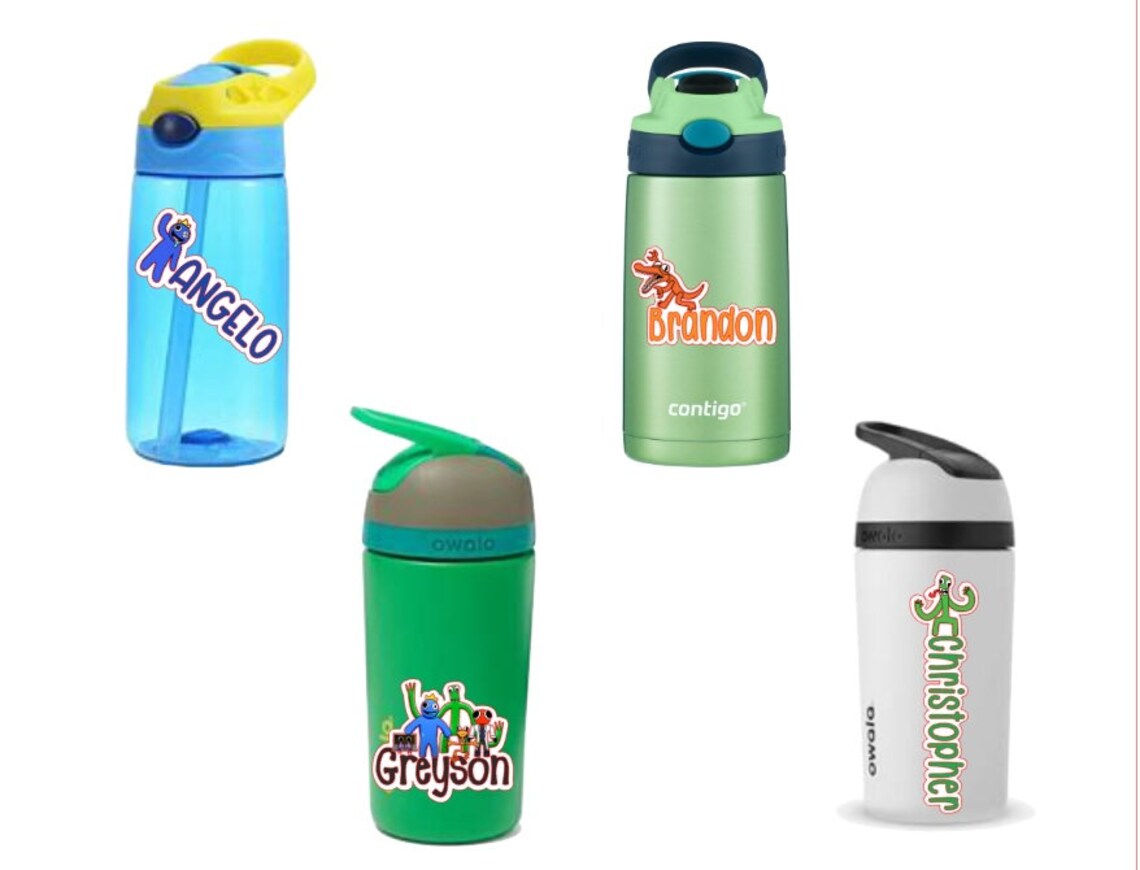 Rainbow Friends, Personalize Name Stickers, Water Bottle, Laptop ...