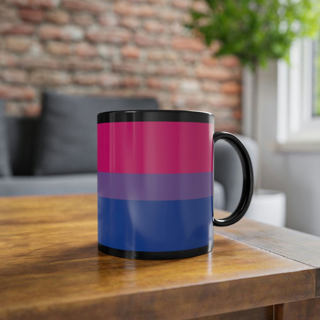 Bisexual Pride Flag Ceramic Cup 325ml 11oz. Cup Bi Ceramic Cup LGBTQ ...