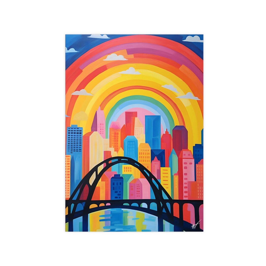 Rainbow Utopia. Lgbtq Wall Art, High Quality LGBTQ Art Print, Gay City ...