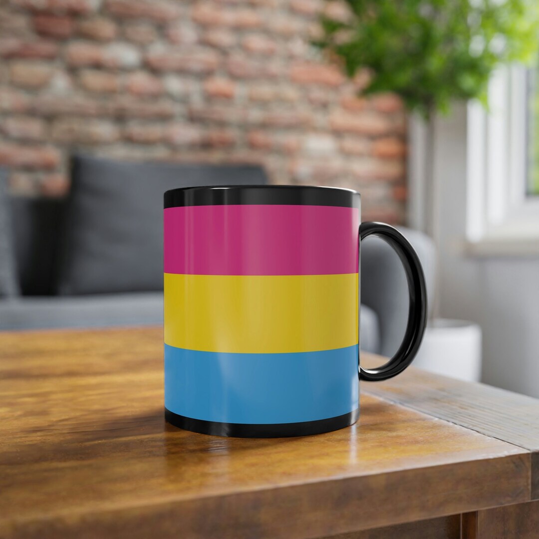 Pansexual Pride Flag Ceramic Mug 325ml 11oz. Mug Pan Ceramic Cup LGBTQ ...