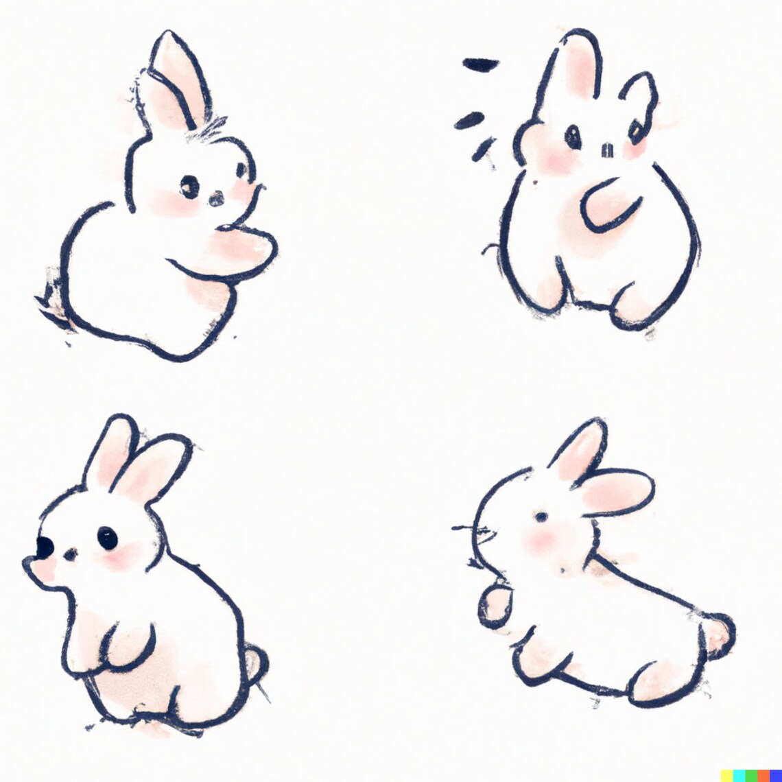 Baby Bunny Drawing - Etsy