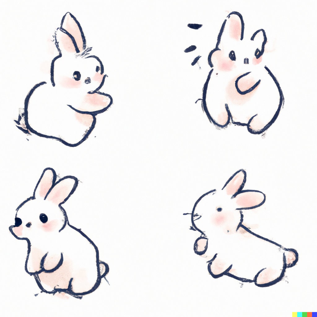 Baby Bunny Drawing - Etsy