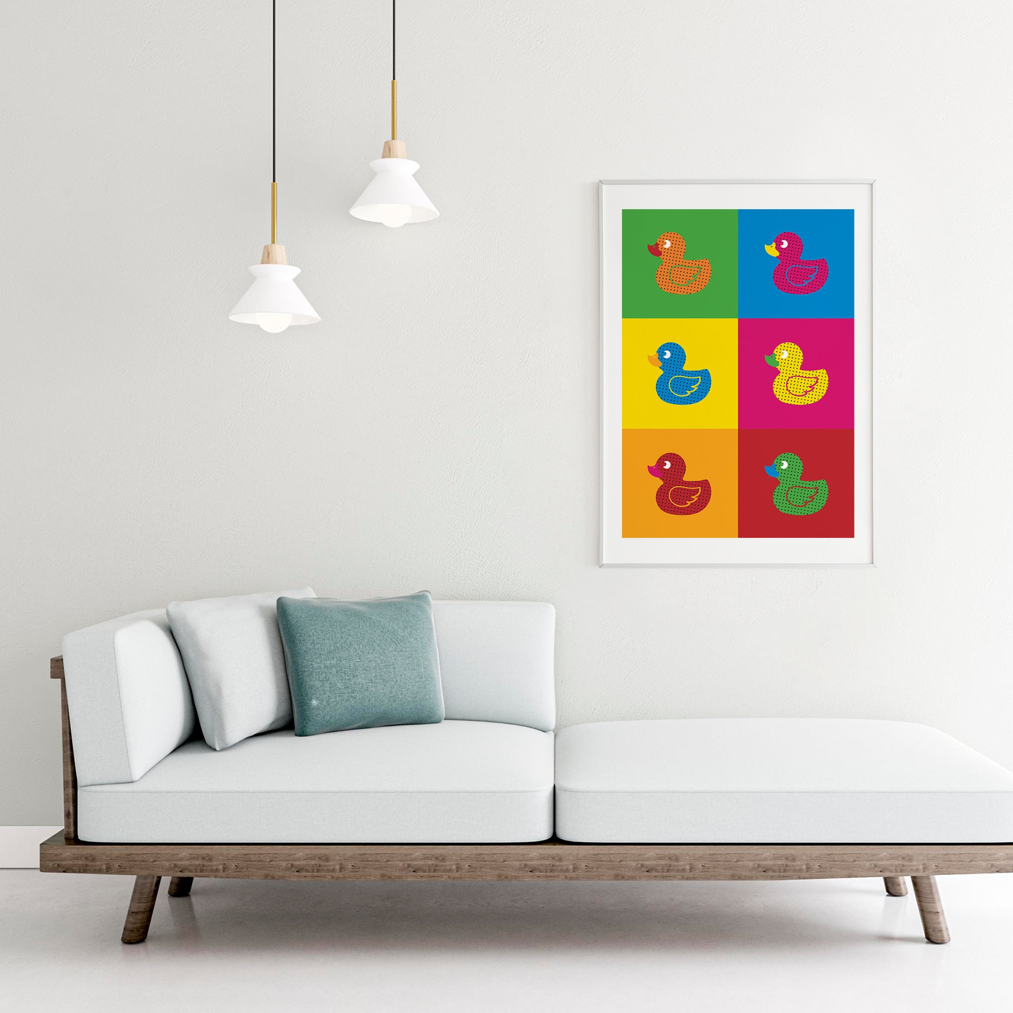 Ducks Pop Art Style Poster Printable Digital Download Cute Gift ...