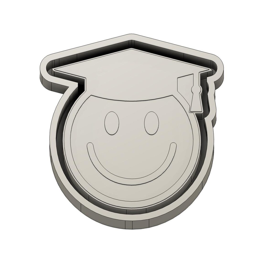 Grad Smiley Cap Freshie STL, Instant Download, STL File Only, 3D ...