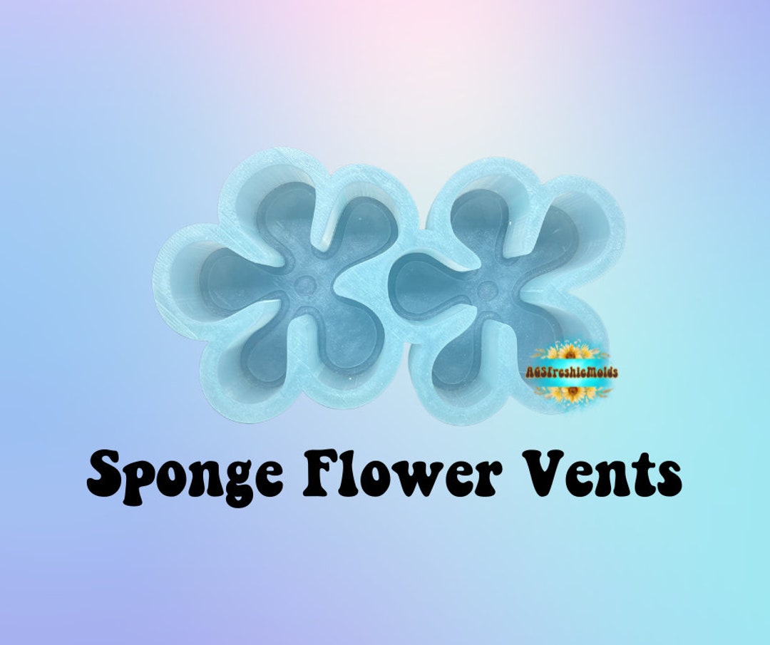 Sponge Flower Vents Silicone Mold Freshies, Silicone Molds, Silicone ...