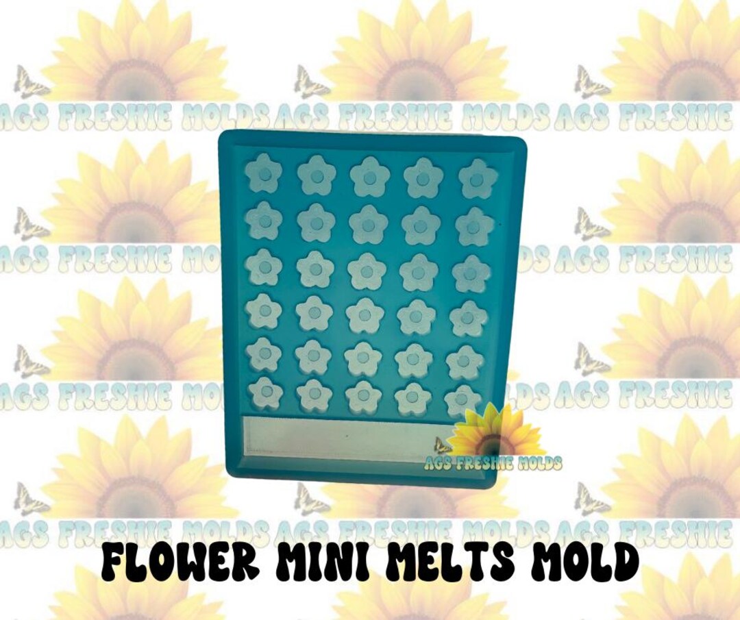 Flower Mini Melt Wax Silicone Mold Freshies, Silicone Molds, Silicone ...
