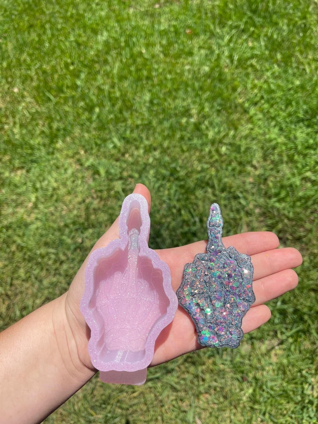 Skeleton Middle Finger Silicone Mold Freshies, Silicone Molds, Silicone ...