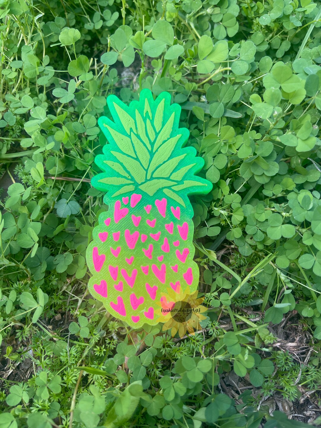 Pineapple W/ Hearts Silicone Mold Freshies Silicone Molds - Etsy