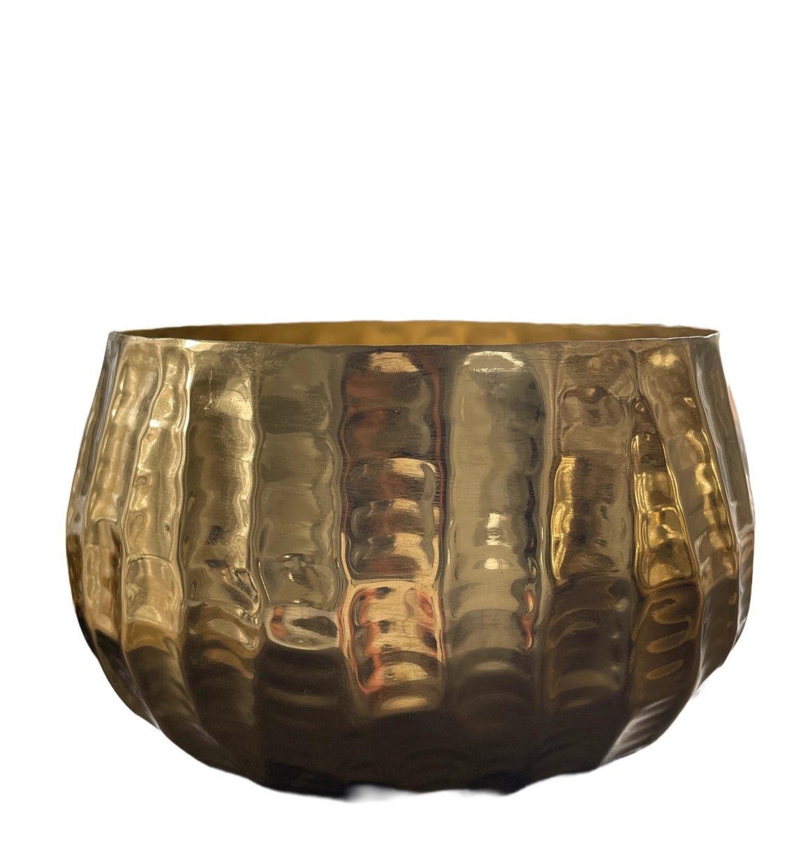 Hammered Bowl for Flower Centerpiece, Small Gold Bowl for Coffee Table ...