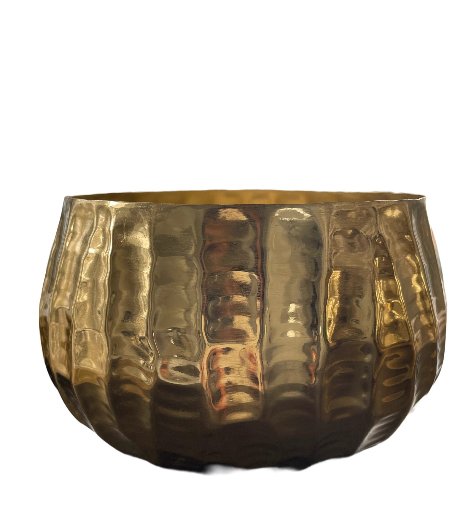 Hammered Bowl for Flower Centerpiece, Small Gold Bowl for Coffee Table ...