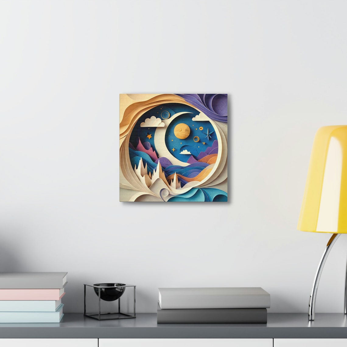 Abstract Sun and Moon Wall Hanging | Housewarming Gift | the Zen Den ...