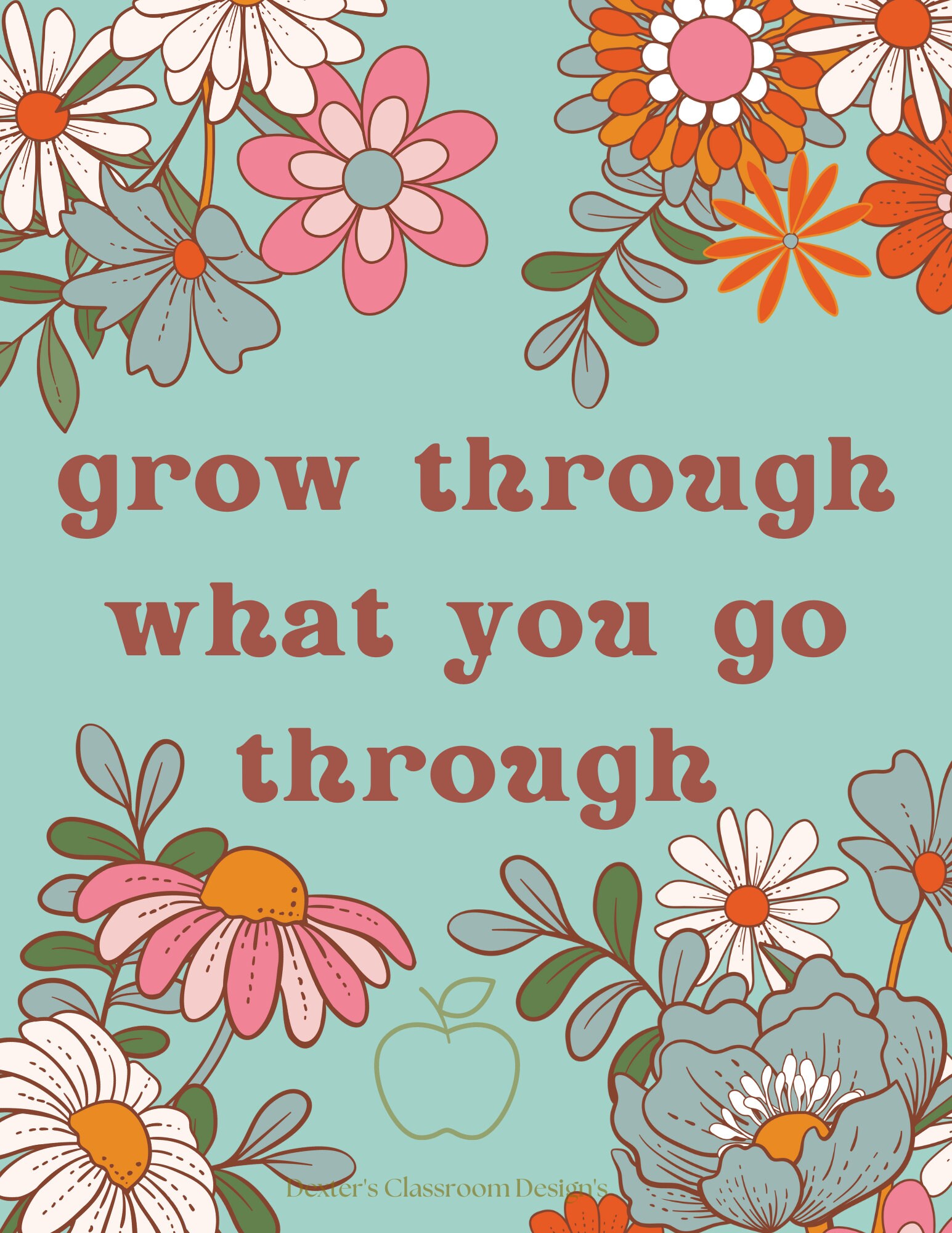 Groovy Classroom Poster Bundle, Educational Retro Banner Set for School ...