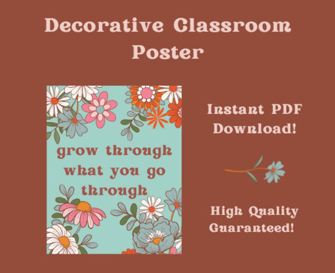 Decorative Classroom Poster - Etsy