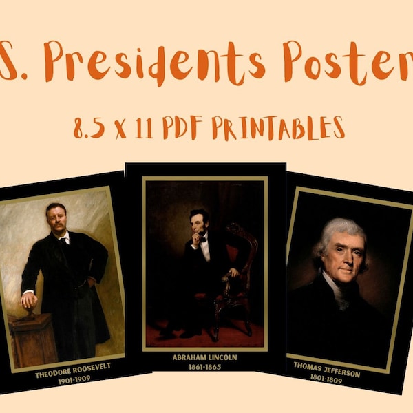 Us Presidents Poster - Etsy