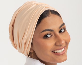 100% Cotton Pre-tied Instant Turban Head Wrap for Women, Comfortable ...