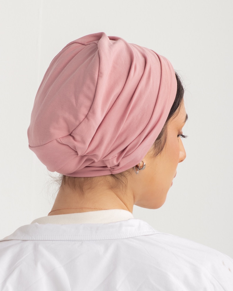100% Cotton Pre-tied Instant Turban Head Wrap for Women, Comfortable ...