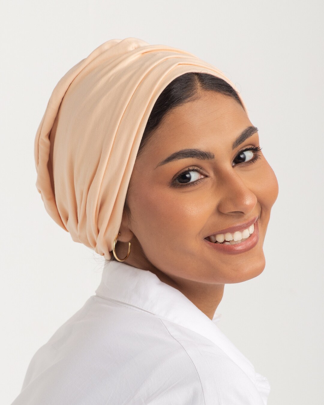 100% Cotton Pre-tied Instant Turban Head Wrap for Women, Comfortable ...
