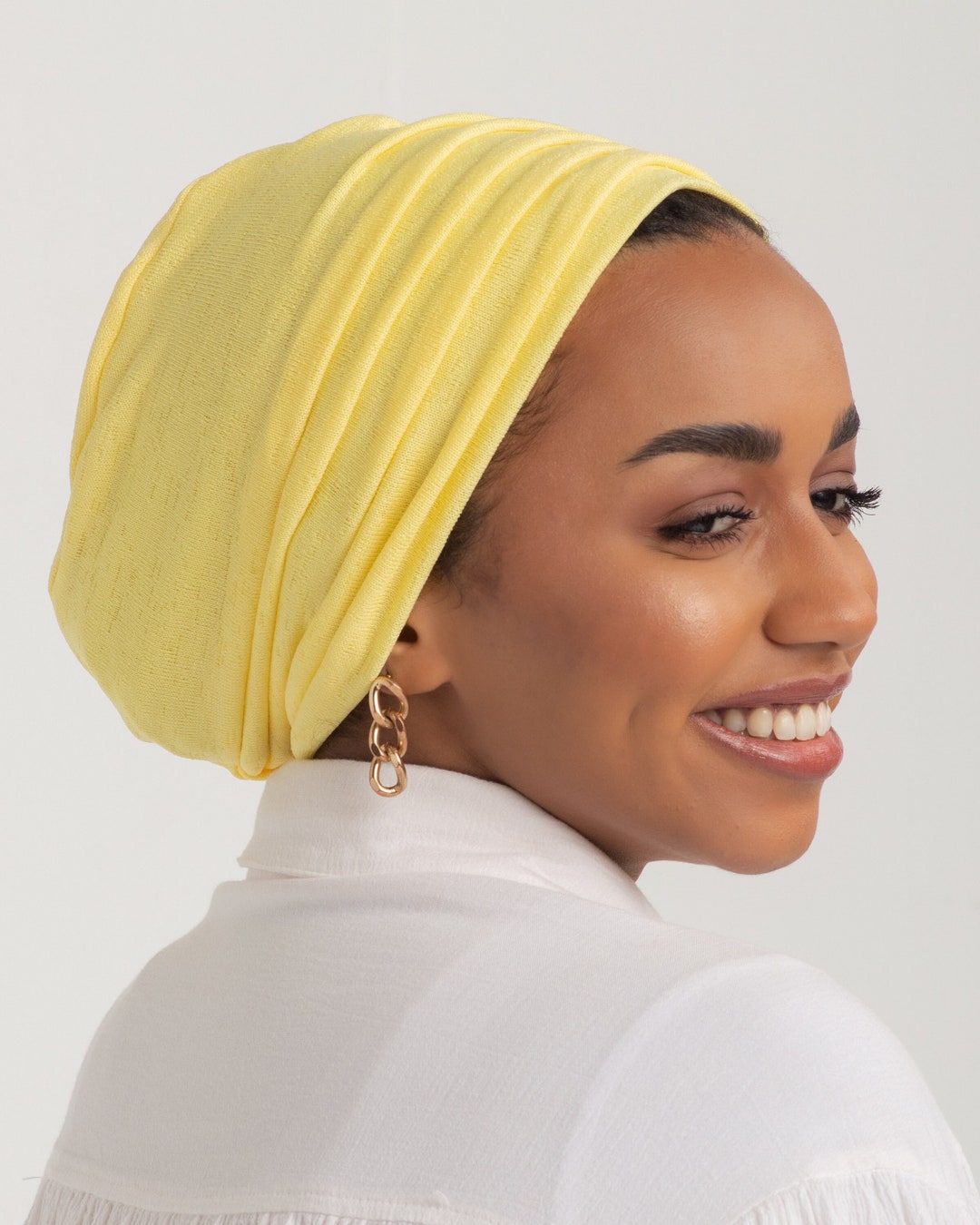 Pre-tied Instant Turban Head Wrap for Women, Comfortable Stretchy ...