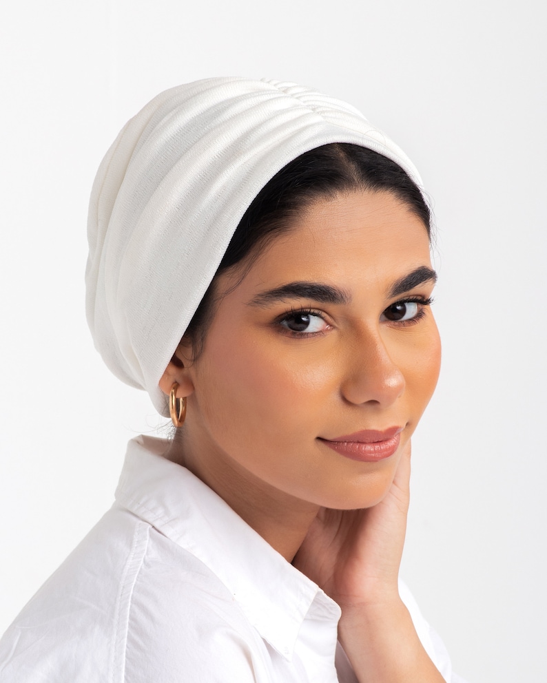 Pre-tied Instant Turban Head Wrap for Women, Comfortable Stretchy ...
