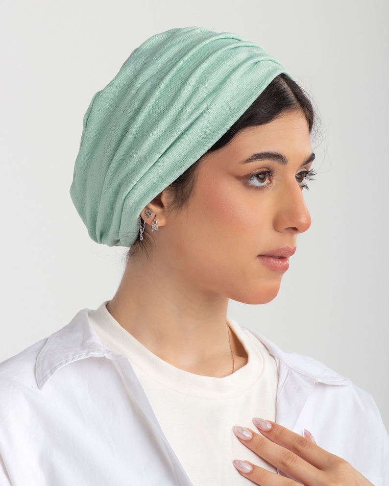 Pre-tied Instant Turban Head Wrap for Women, Comfortable Stretchy ...