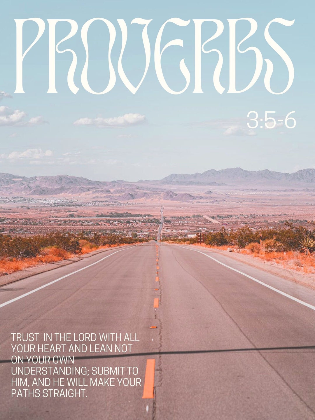 Proverbs 3:5-6, Proverbs Wall Art, Christian Aesthetic, Christian Art ...