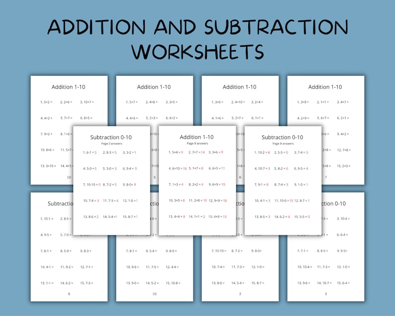 Addition and Subtraction Worksheets, Maths Worksheets, Ages 5-7, 20 ...