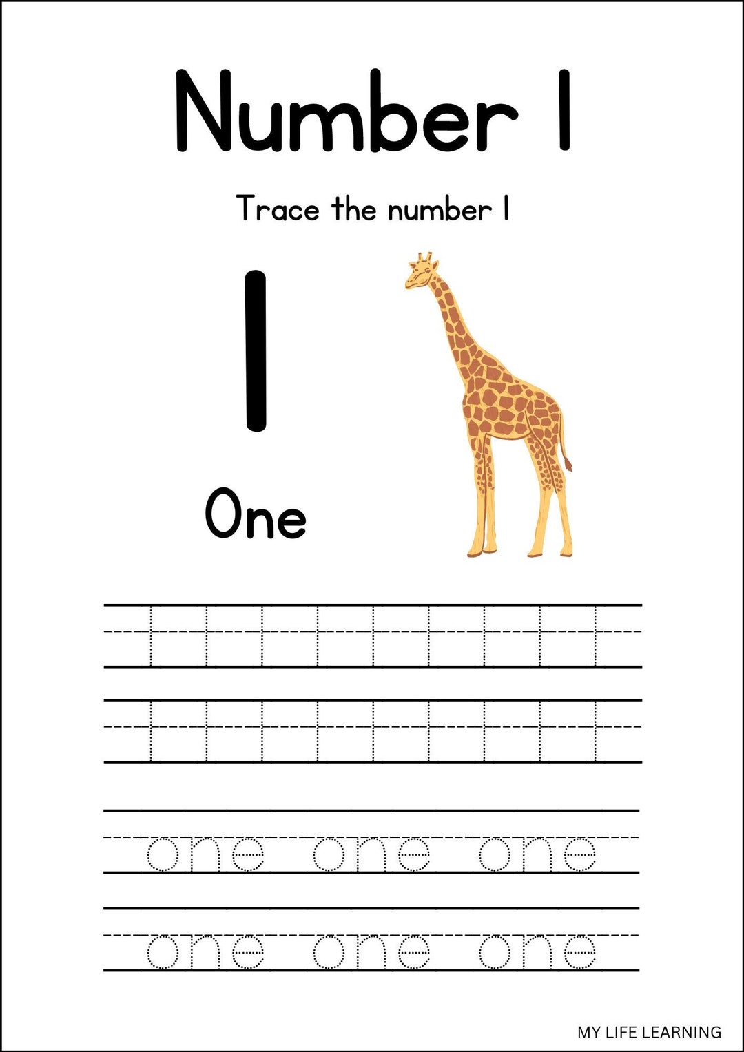 Numbers 1-9 Worksheets, 27 Digital Sheets, Ages 4-7 - Etsy