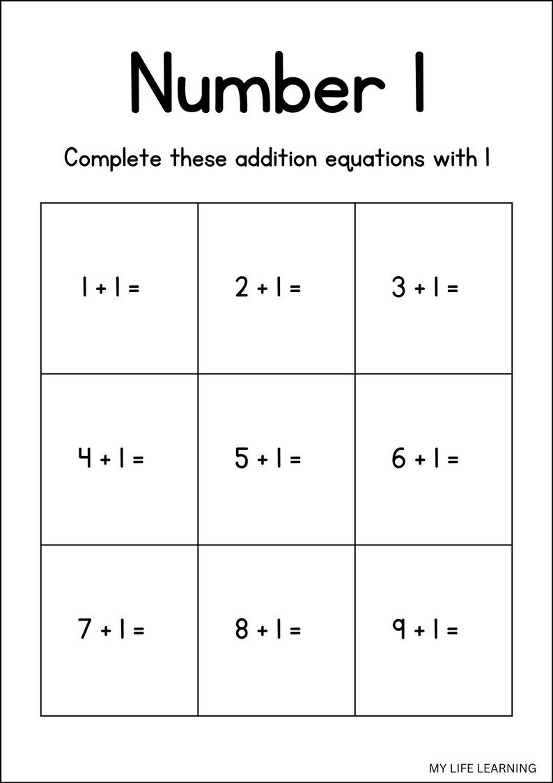 Numbers 1-9 Worksheets, 27 Digital Sheets, Ages 4-7 - Etsy