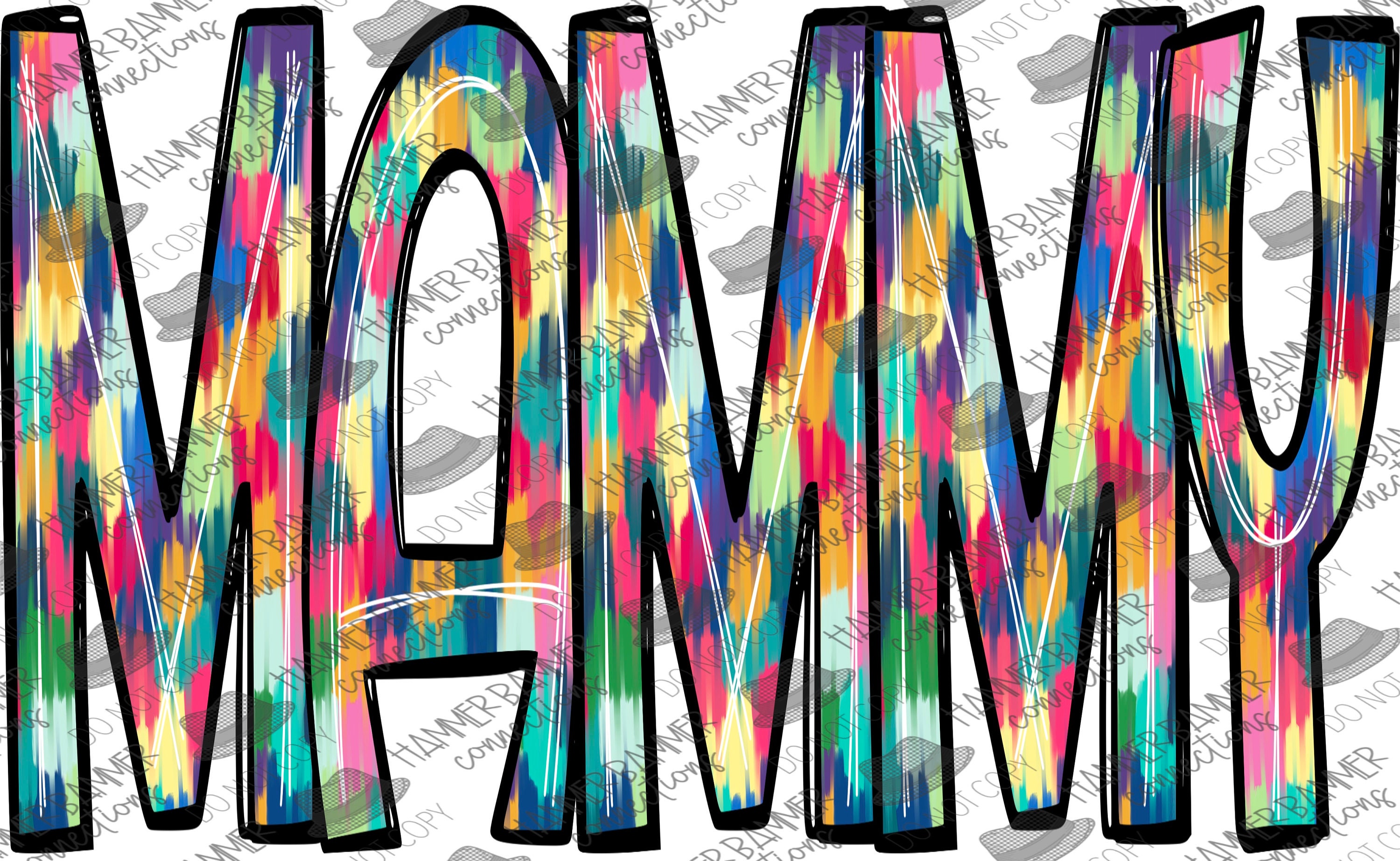 MAMMY Streaky Paint, Digital, Design, Png, Sublimation, Dtf, Mothers ...