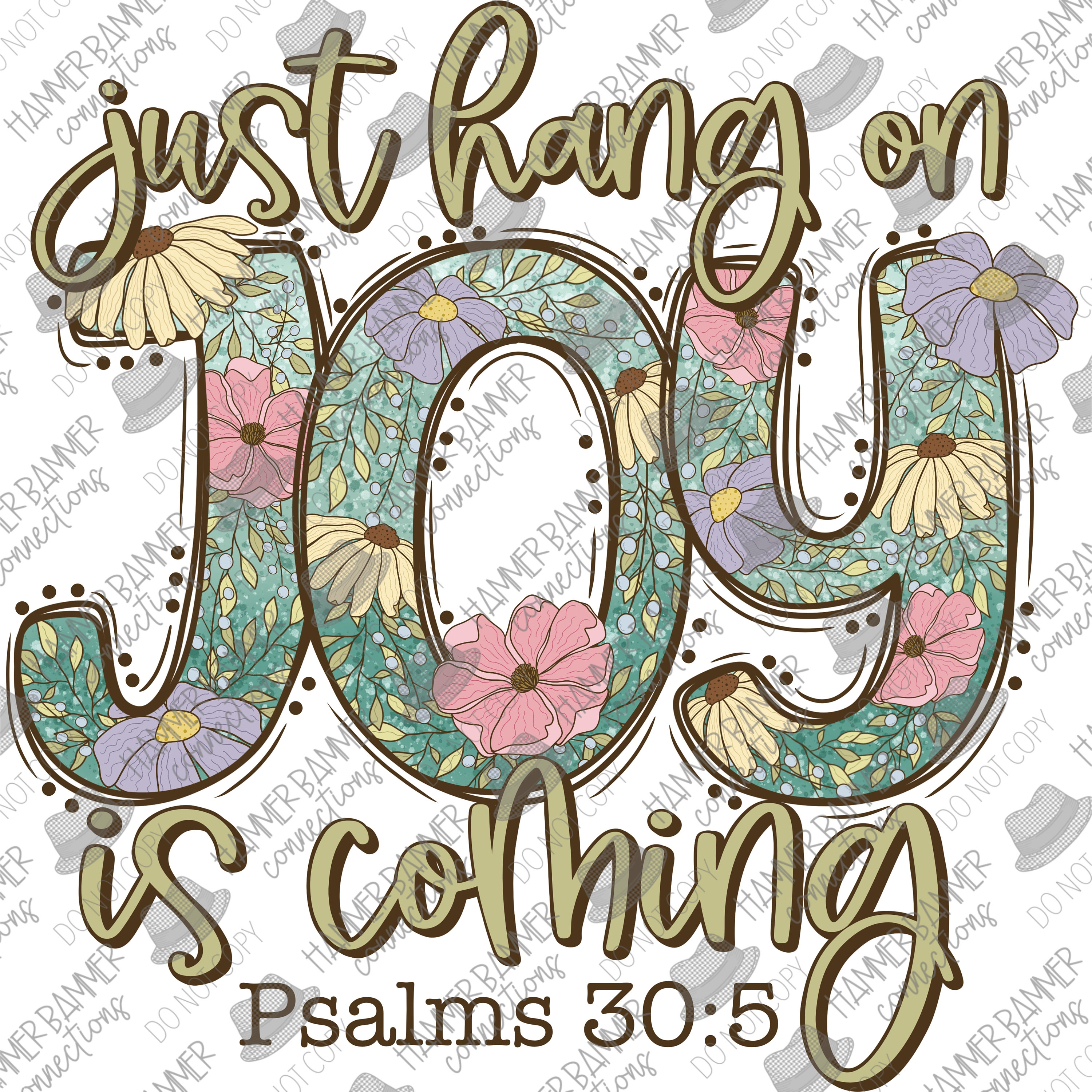 Just Hang On, Joy is Coming, Digital Design, Png, Sublimation, Dtf - Etsy