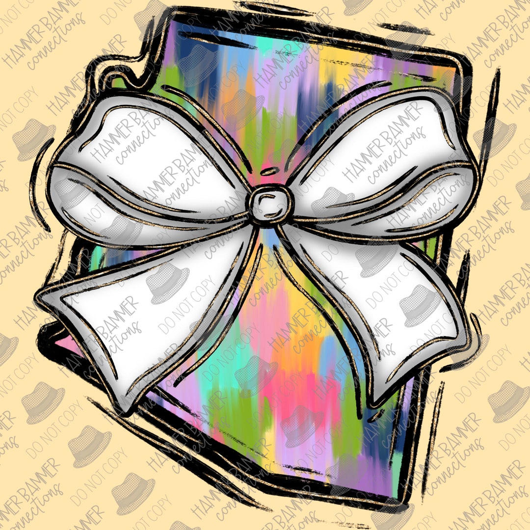 Arizona Streaky Paint With Bow, Digital Design, Png, Sublimation, Dtf ...