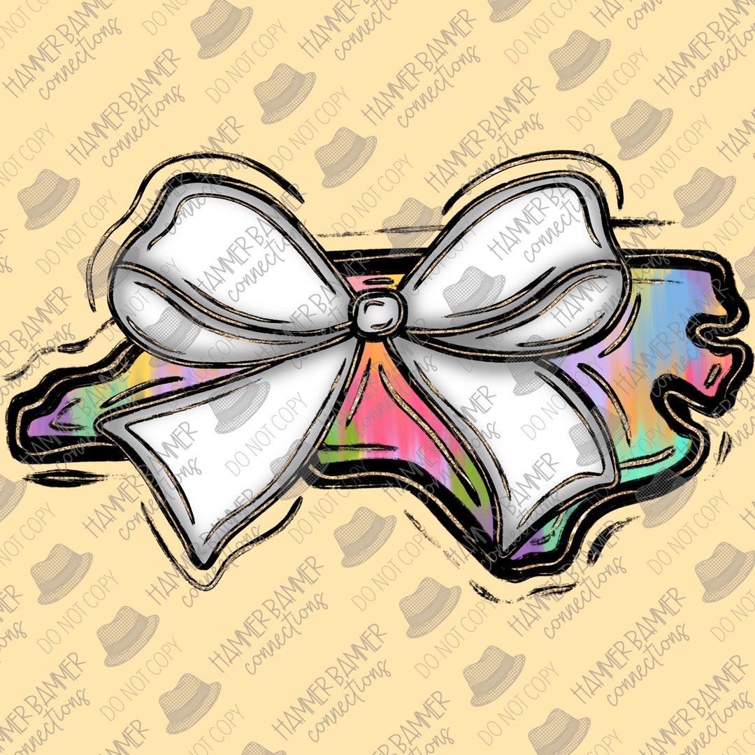 North Carolina Streaky Paint With Bow, Digital Design, Png, Sublimation ...