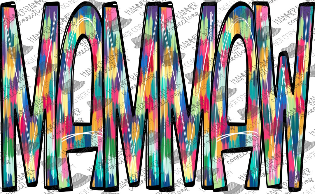 MAMMAW Streaky Paint, Digital, Design, Png, Sublimation, Dtf, Mothers ...