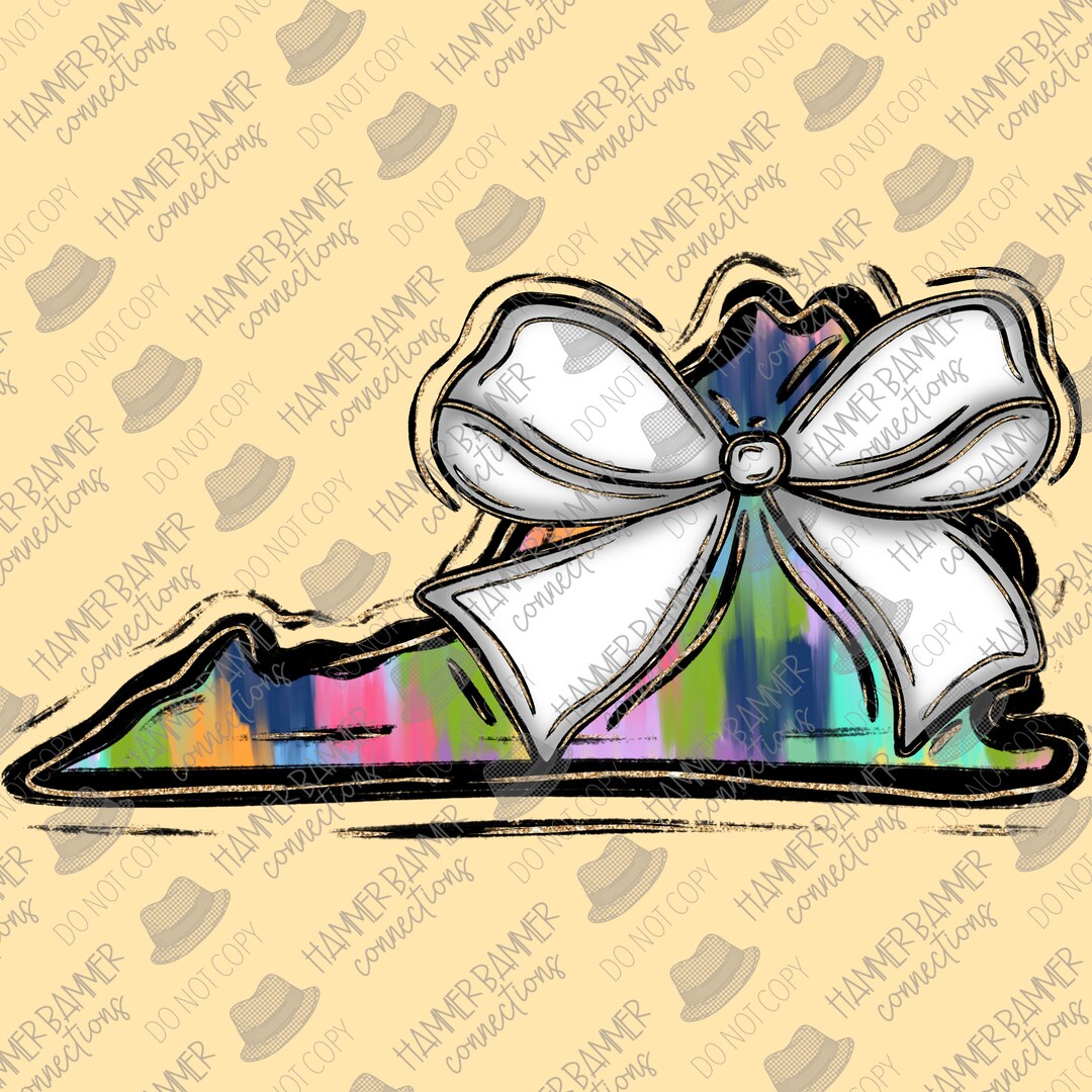 Virginia Streaky Paint With Bow, Digital Design, Png, Sublimation, Dtf ...